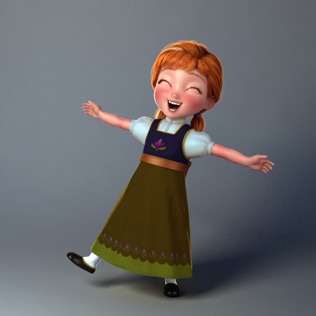 3d Max Anna Girl Cartoon