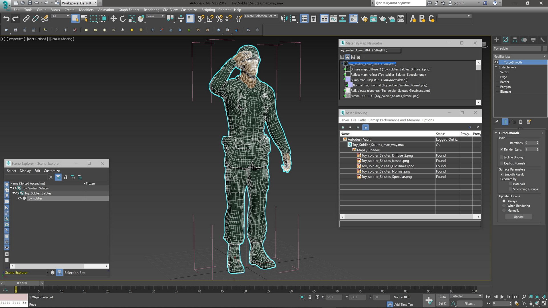 3D Toy Soldier Salutes Model - TurboSquid 2185746