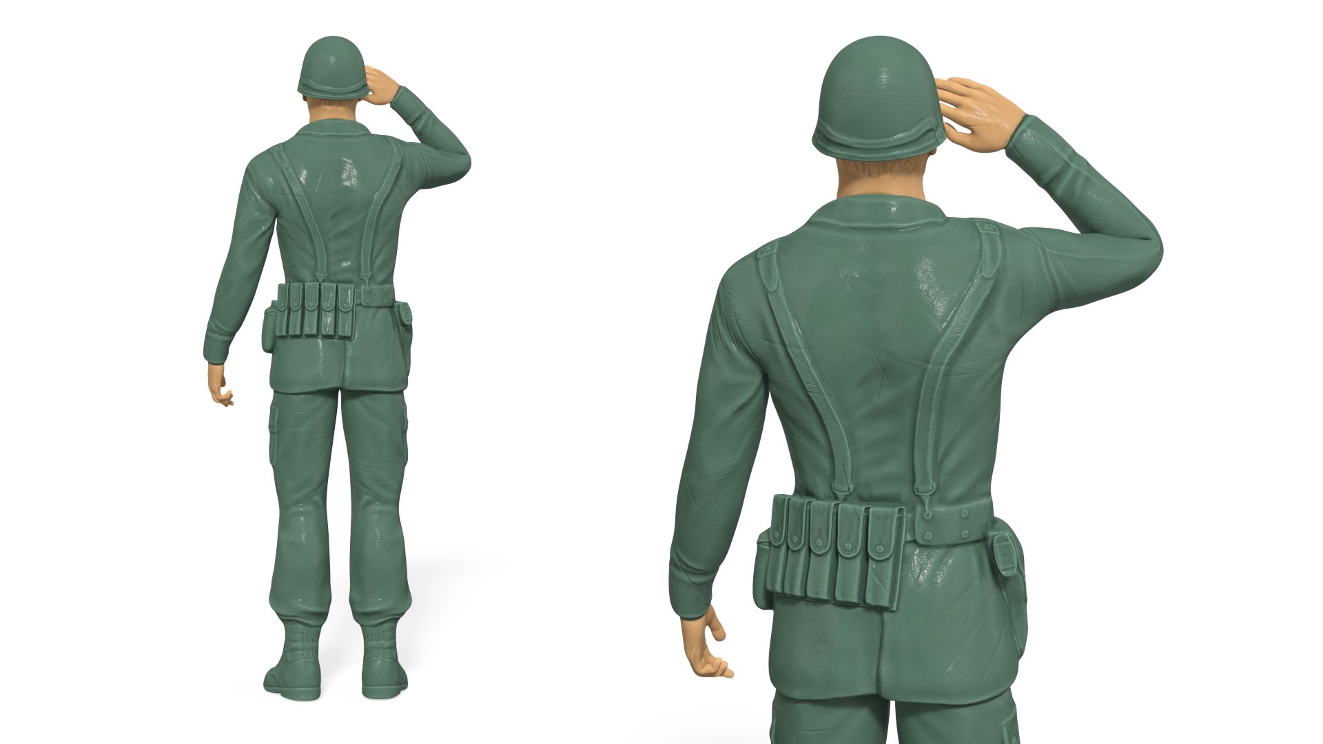 3D Toy Soldier Salutes Model - TurboSquid 2185746