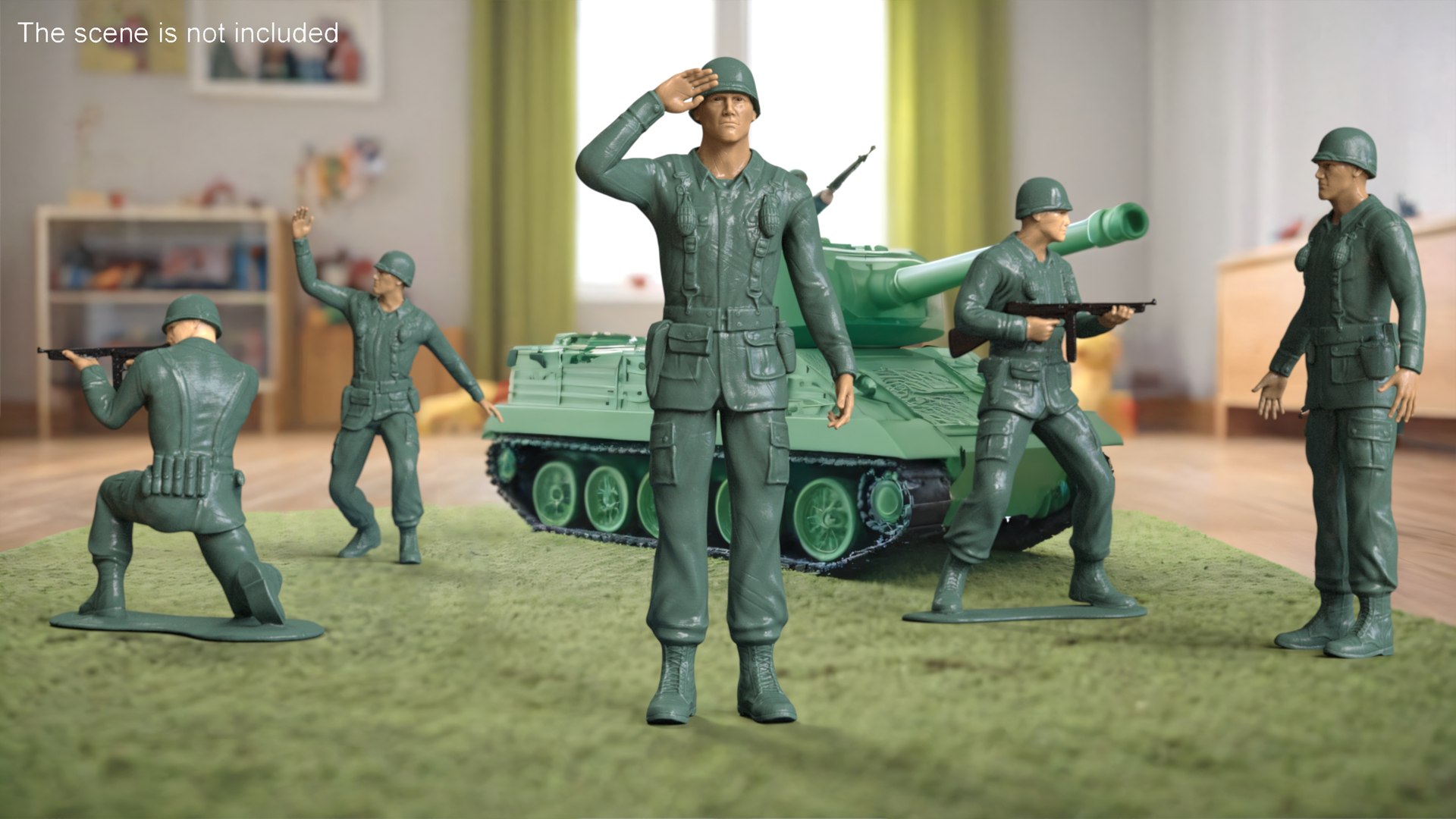 3D Toy Soldier Salutes Model - TurboSquid 2185746