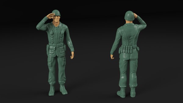 modelo 3d Saludos de soldado de juguete - TurboSquid 2185746