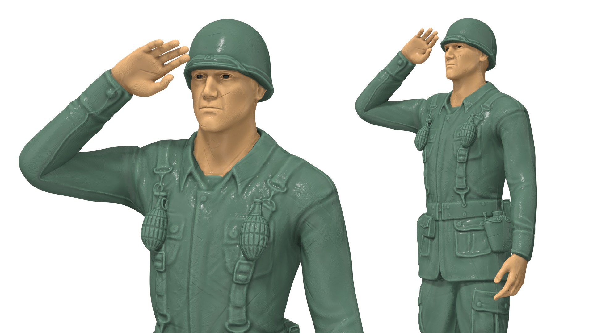 3D Toy Soldier Salutes Model - TurboSquid 2185746