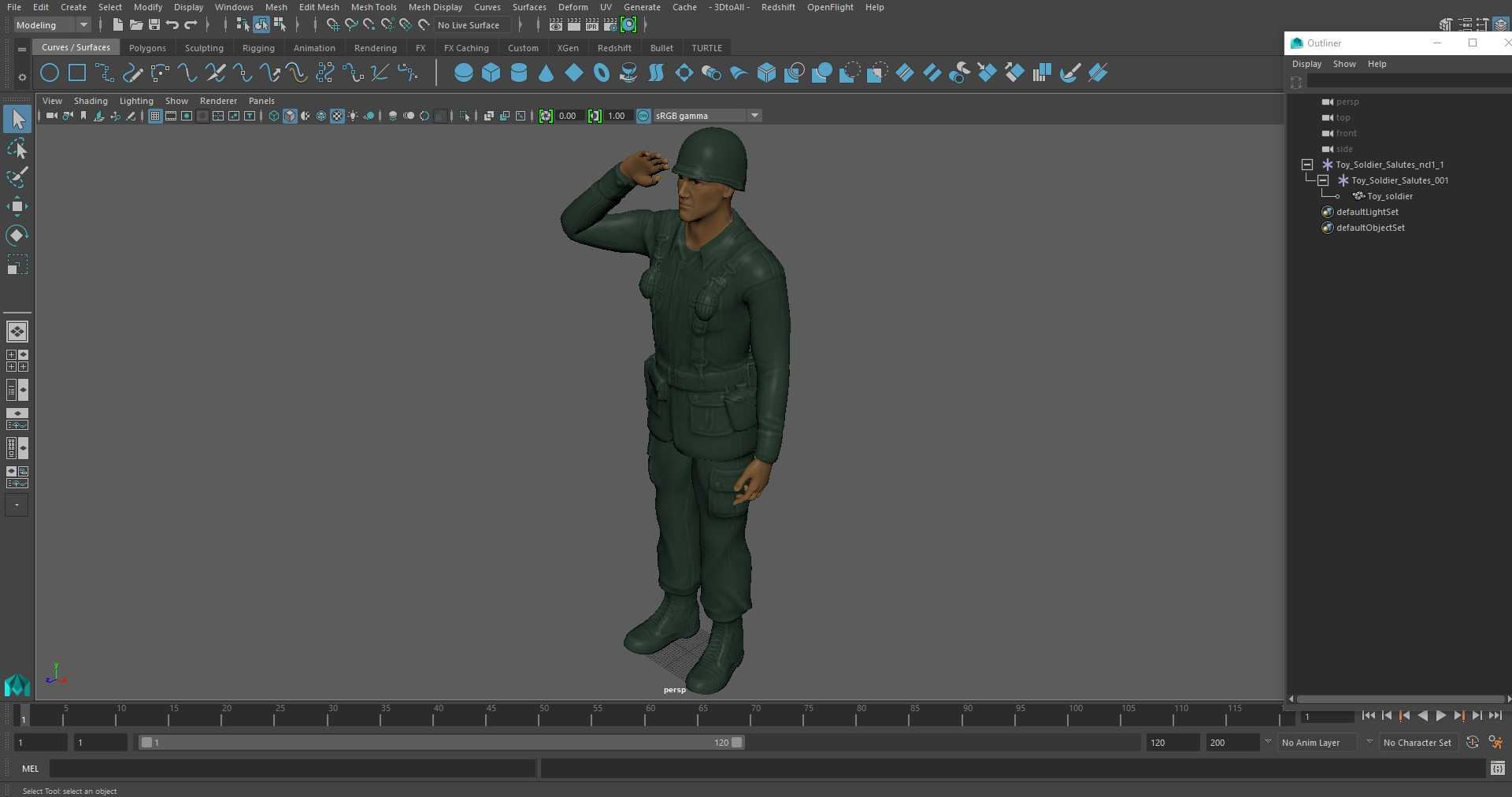 3D Toy Soldier Salutes Model - TurboSquid 2185746
