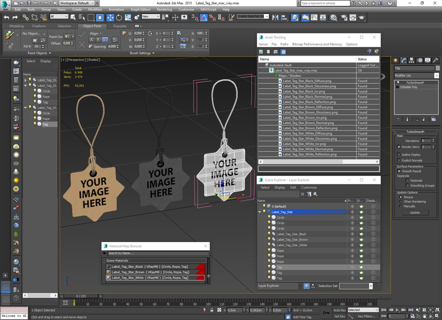 Label Tag Star Your Image 3D Model - TurboSquid 1942091