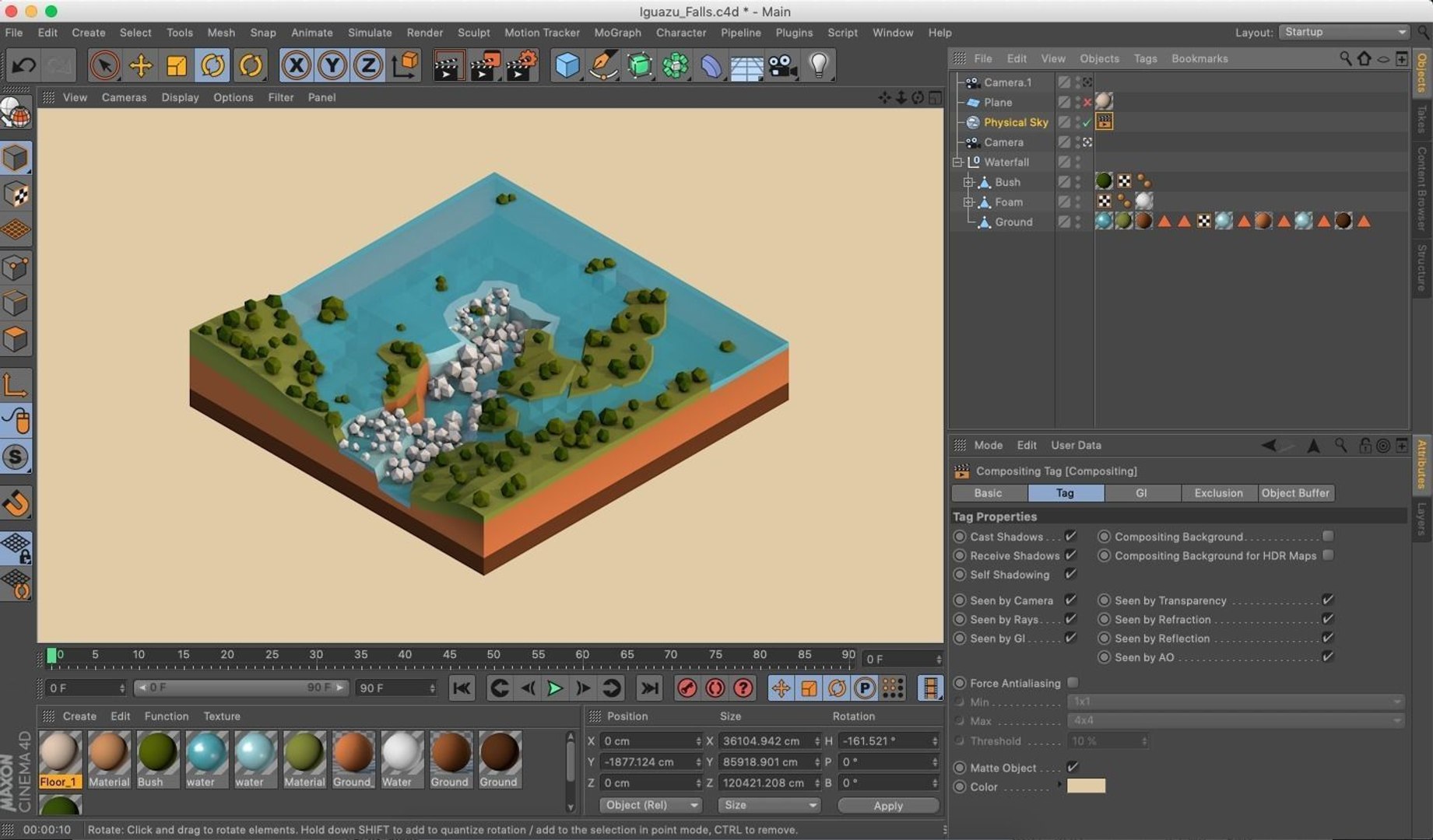 Cartoon iguazu 3D - TurboSquid 1635174