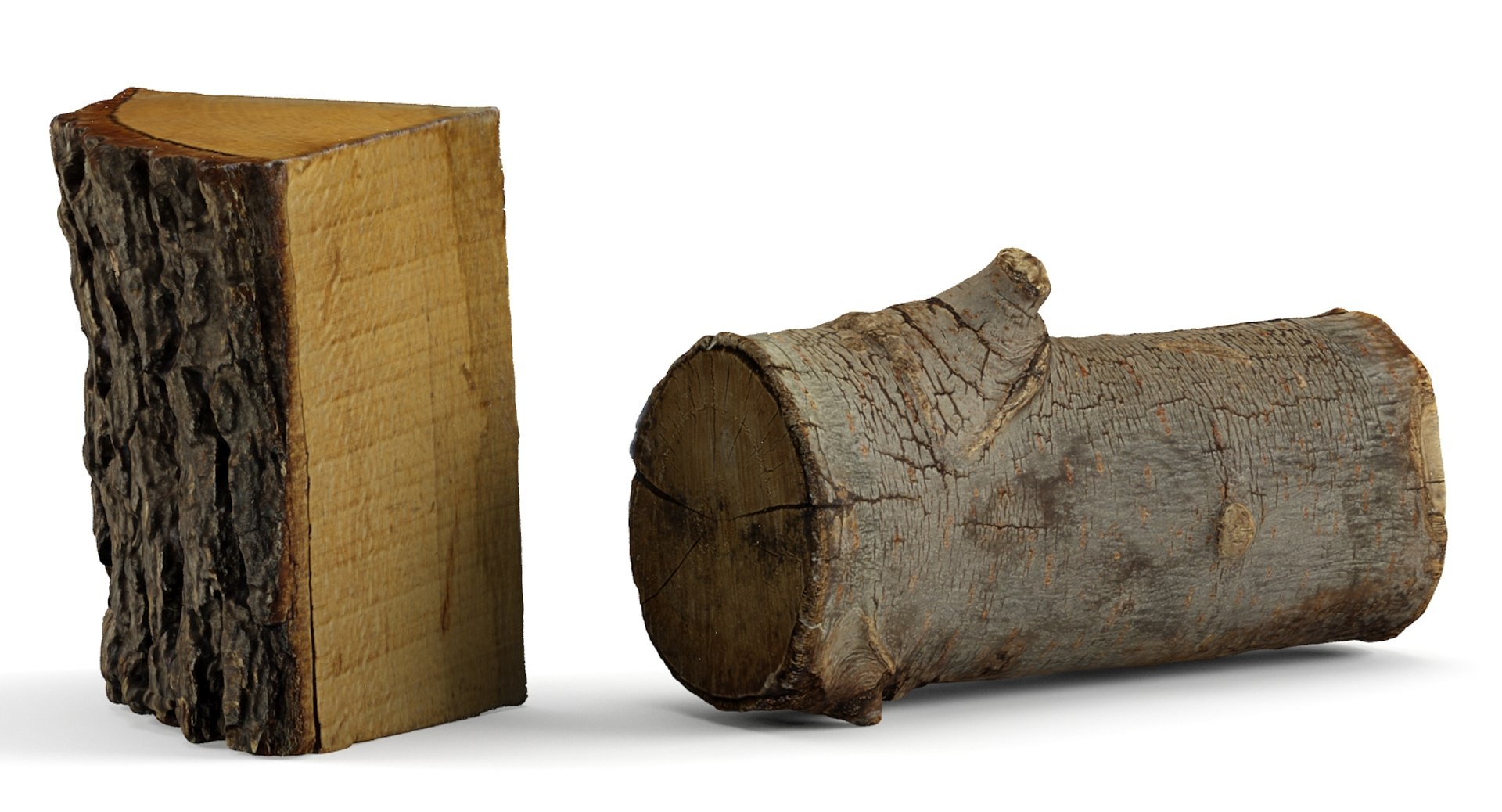 3d realistic wood logs model