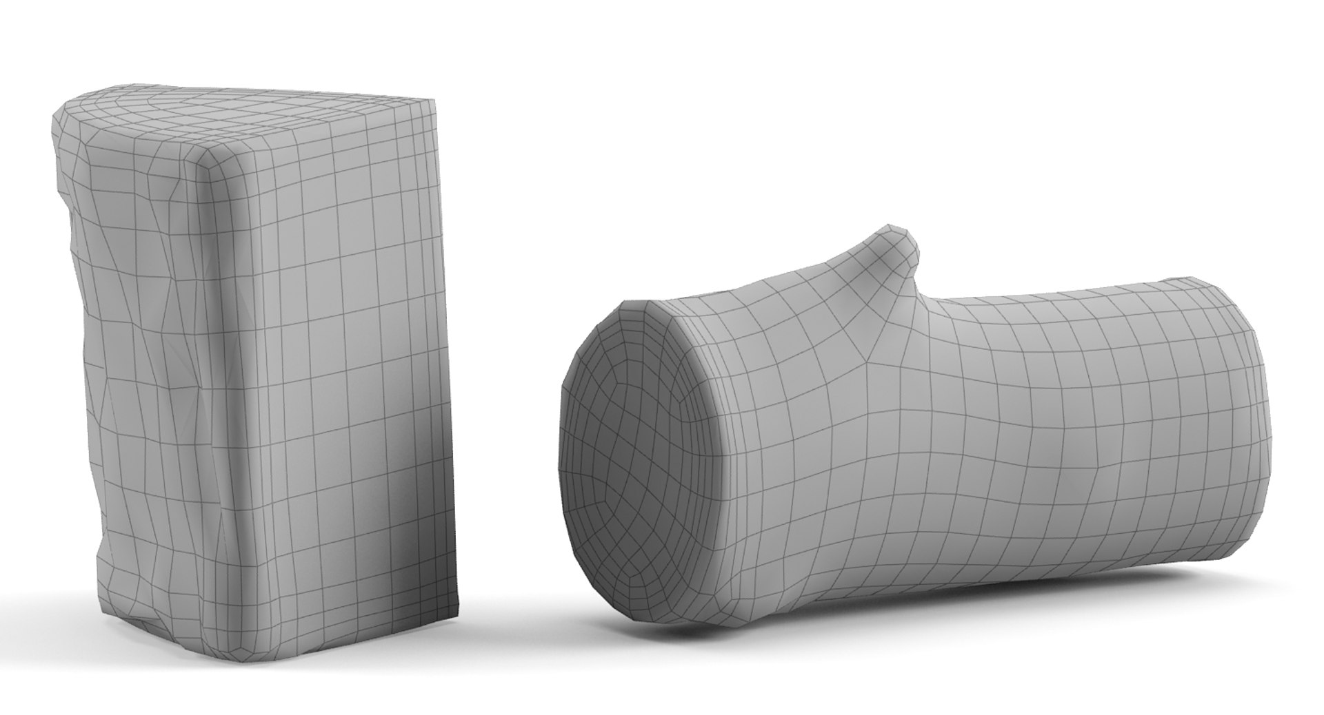 3d realistic wood logs model