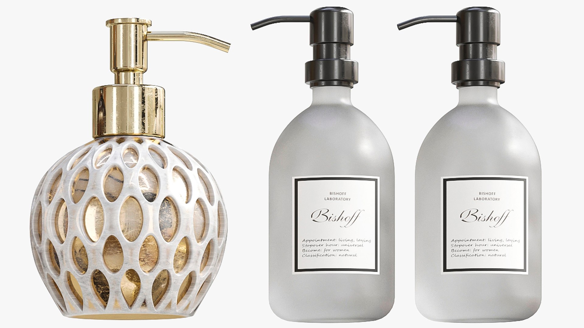 Bathroom Jar Set 3D - TurboSquid 2033931