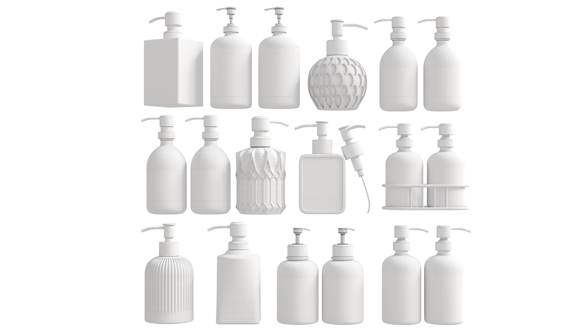 Bathroom Jar Set 3D - TurboSquid 2033931