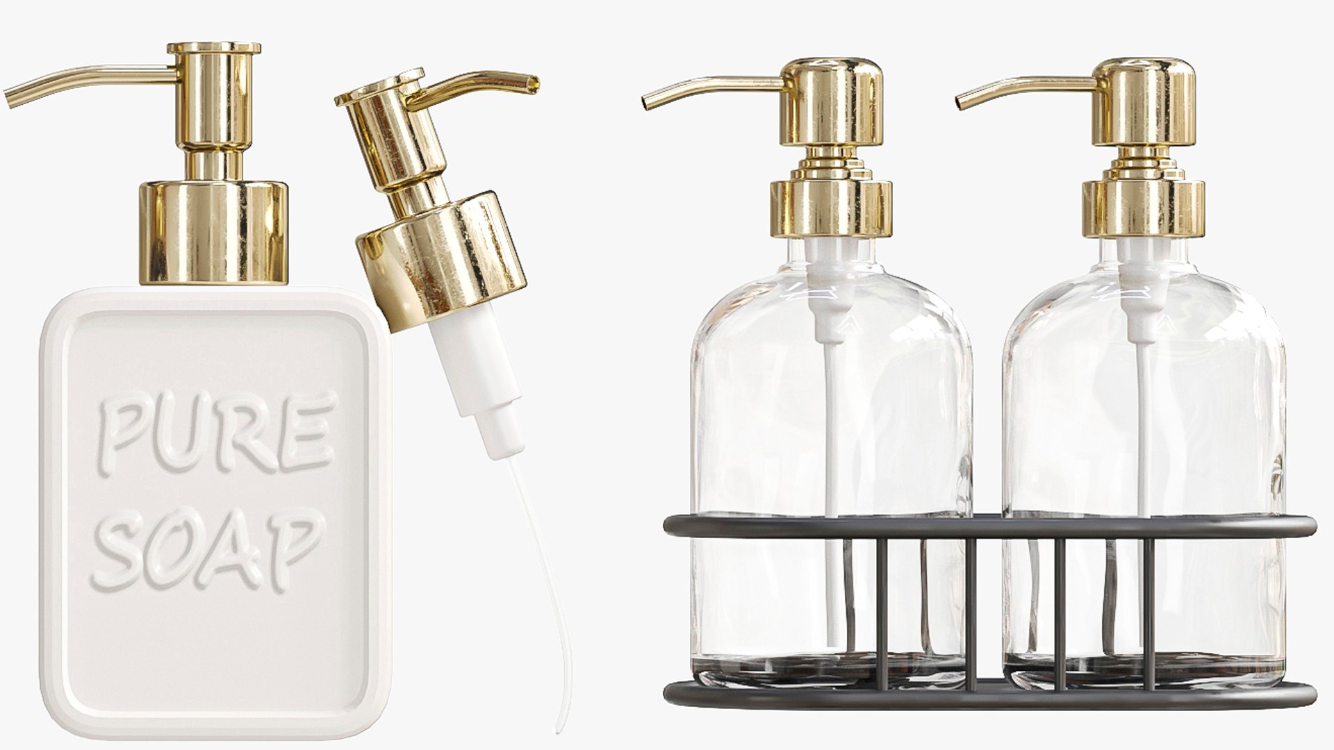 Bathroom Jar Set 3D - TurboSquid 2033931