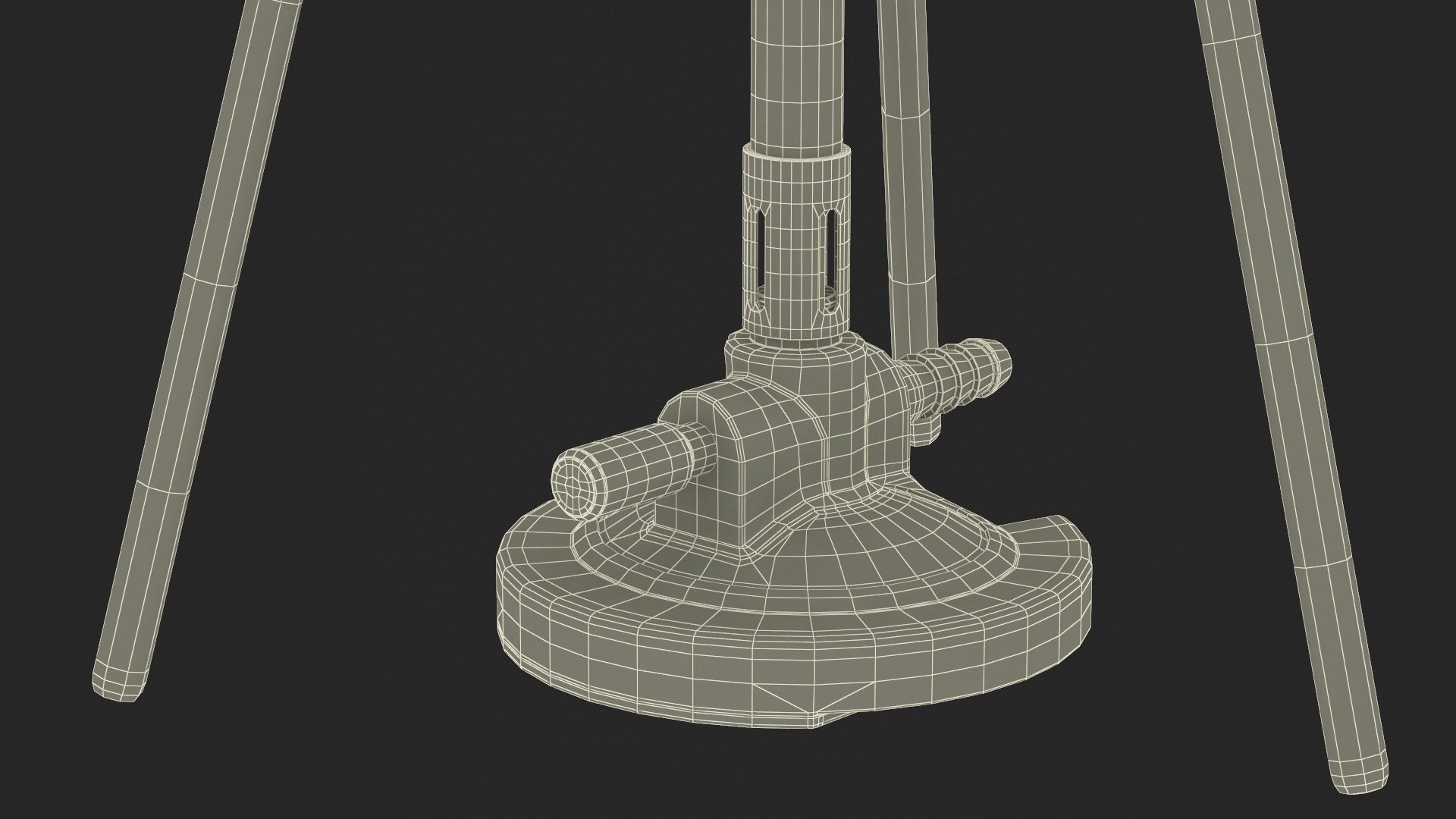 Bunsen Burner With Erlenmeyer Flask On Tripod 3D - TurboSquid 1851586
