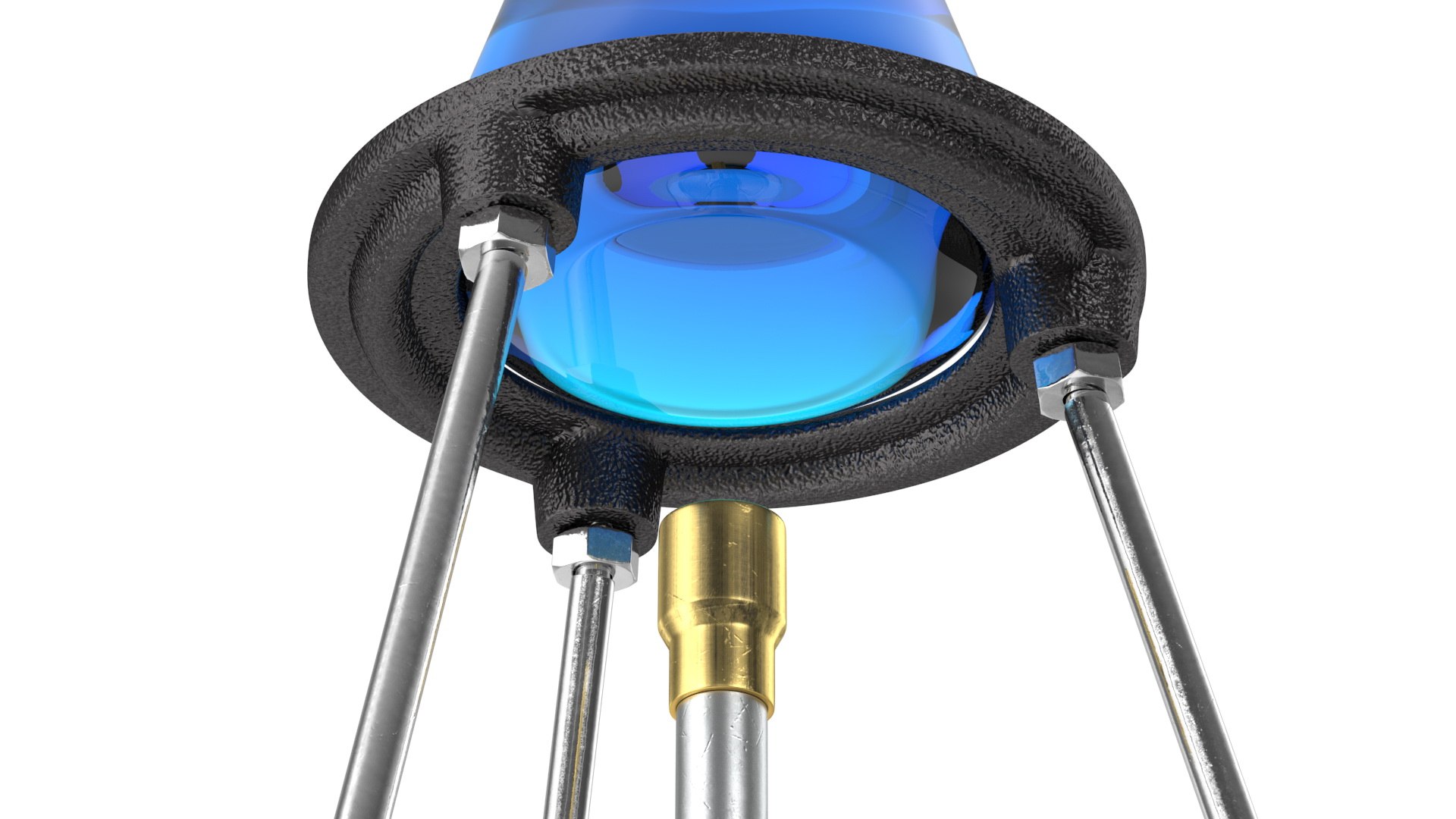 Bunsen Burner with Erlenmeyer Flask on Tripod 3D - TurboSquid 1851586