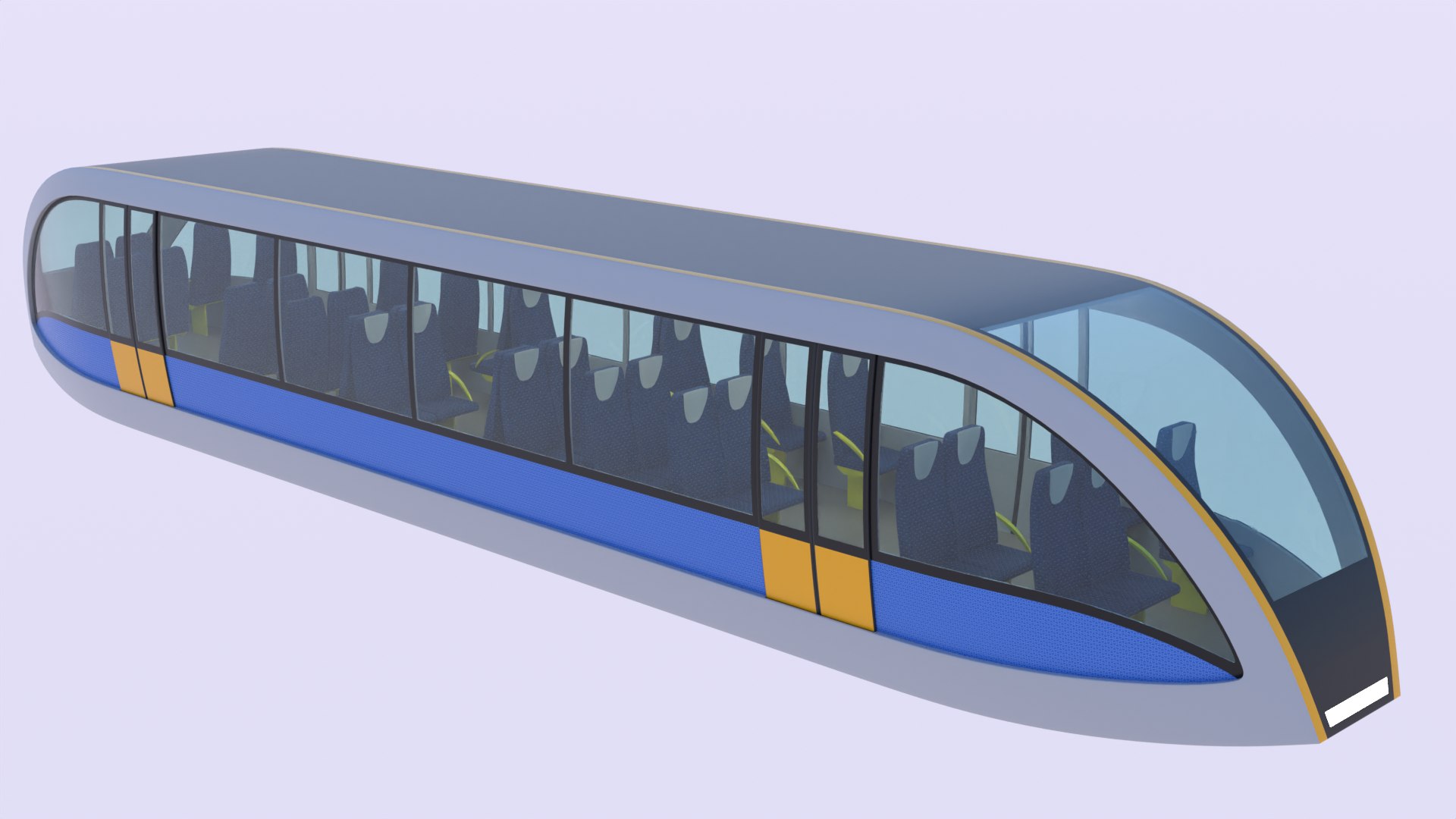 Monorail Train Concept PBR 3D - TurboSquid 2205892