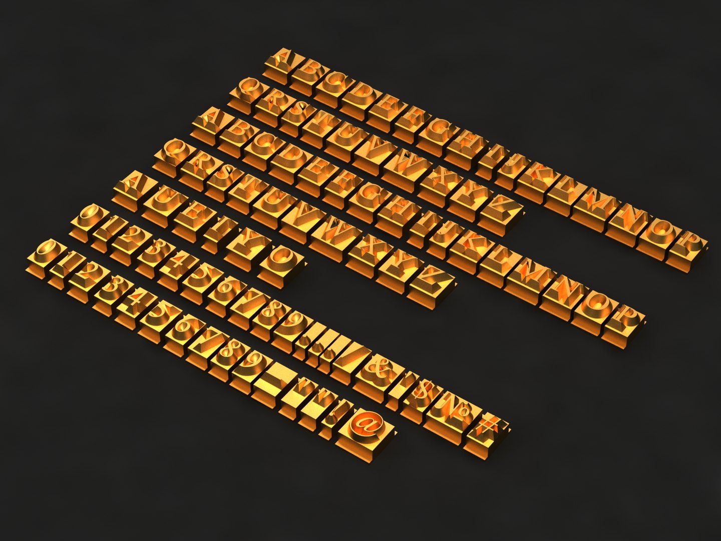 Abc Mold Ready 3D - TurboSquid 1259260