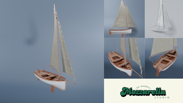 Haven Skiff Segelboot Low Poly 3D-Modell - TurboSquid 2517247
