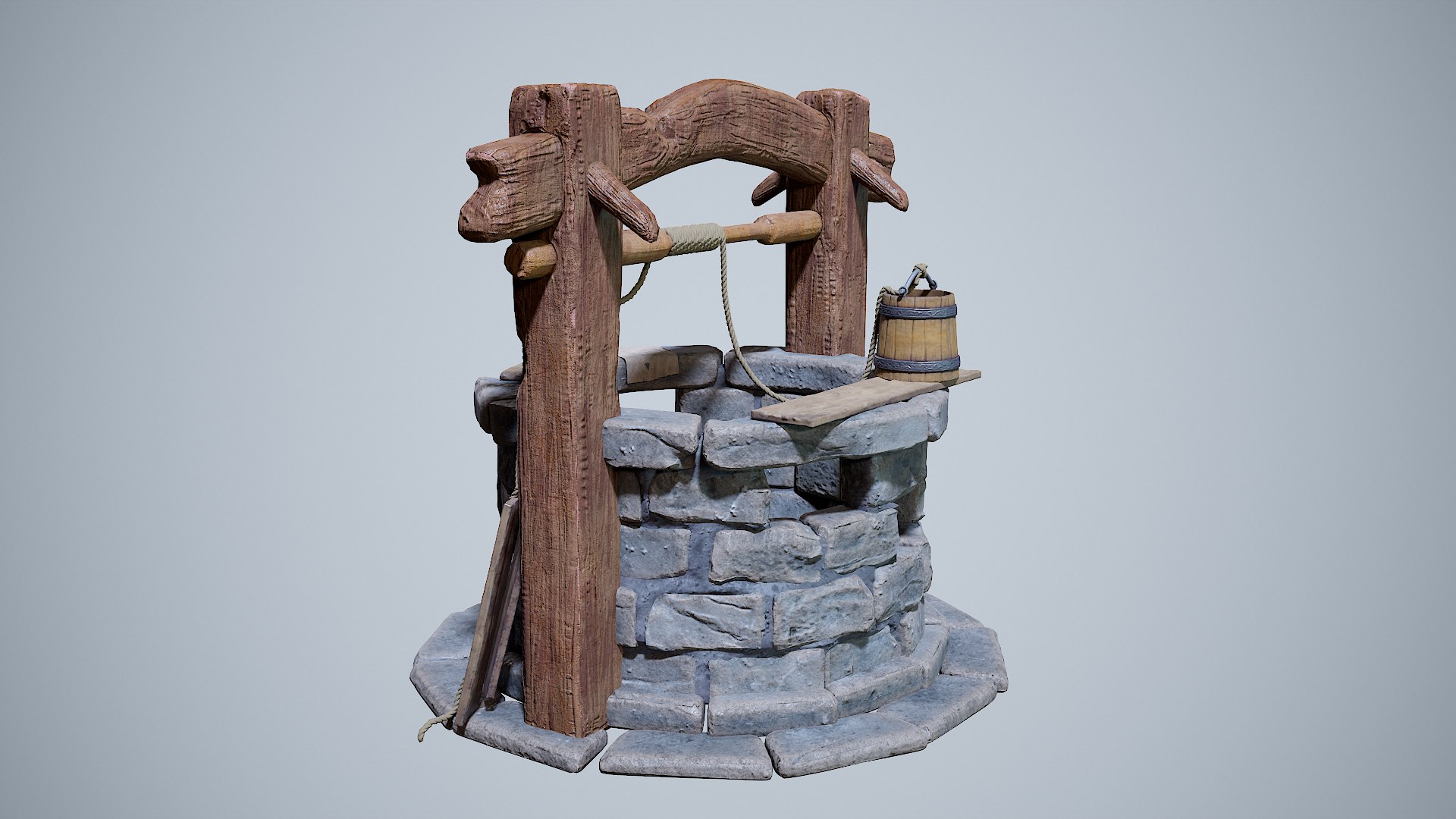 3D Medieval Stone Well - TurboSquid 2279615