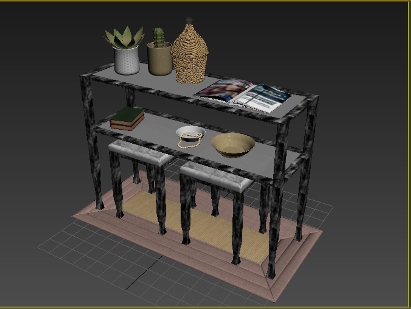 Pottery Barn Tanner Console Table 3D Model - TurboSquid 1197699