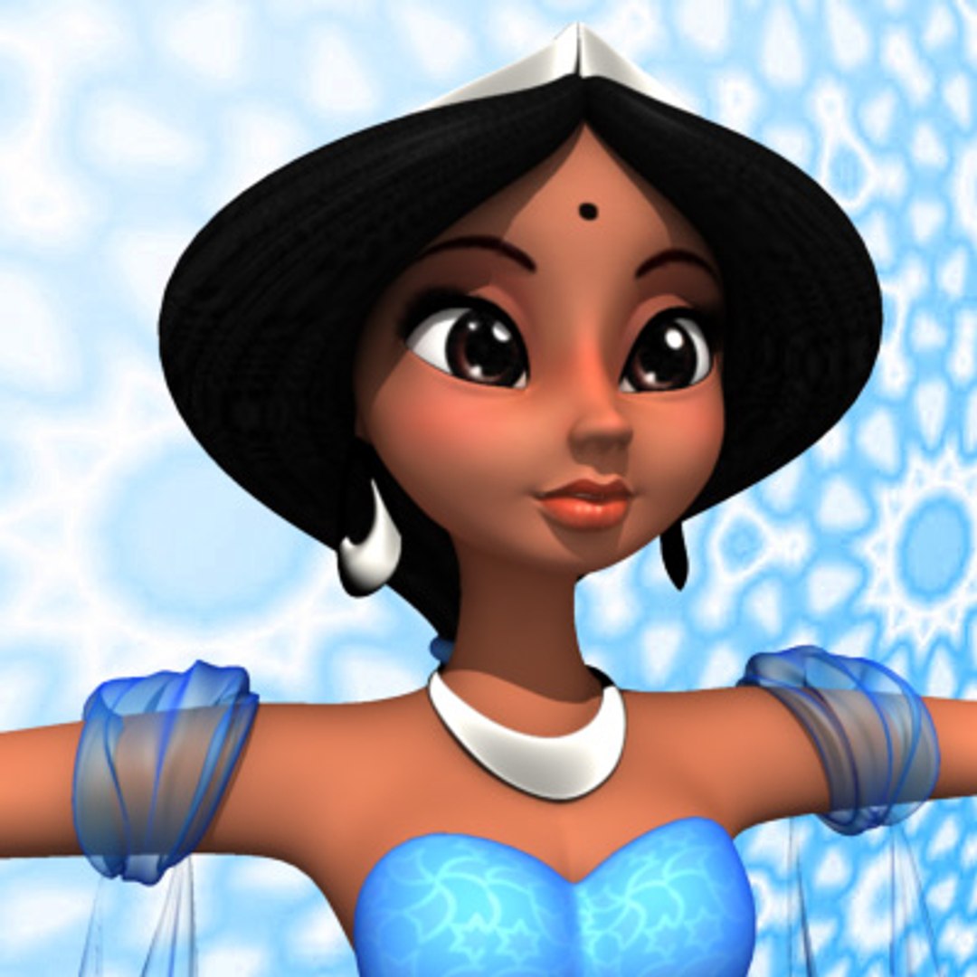 arabic girl expressions 3d model