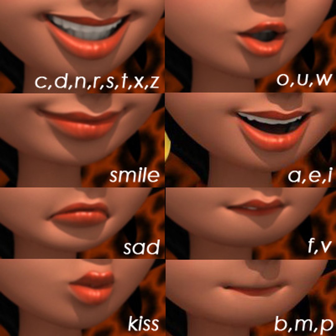 arabic girl expressions 3d model