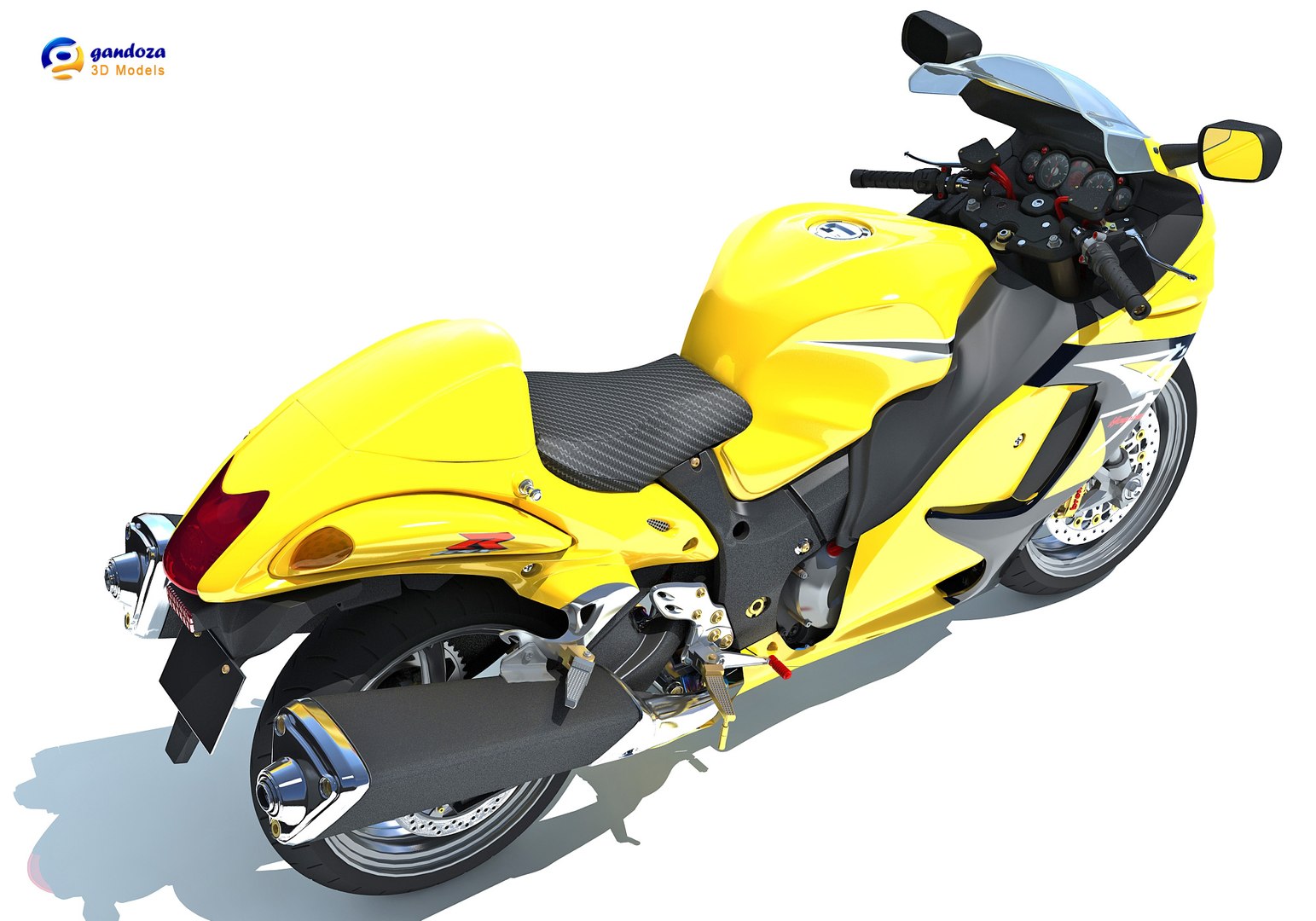 3d Model Suzuki Hayabusa Motorcycle