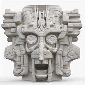 Aztec Stone Head 18 3D Model - TurboSquid 2200402