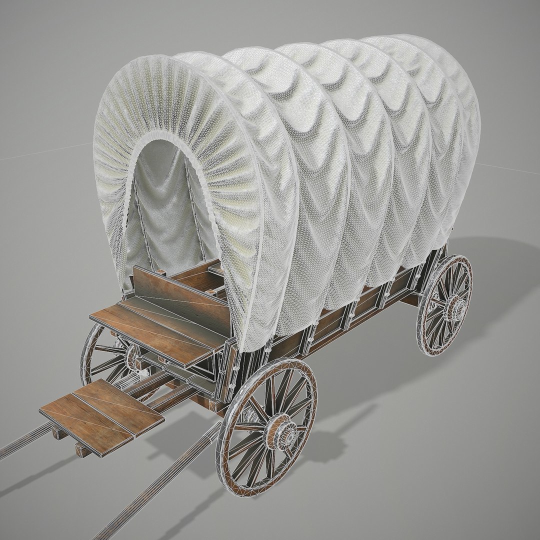 Wooden Covered Cart Modeled 3D Model - TurboSquid 1279293