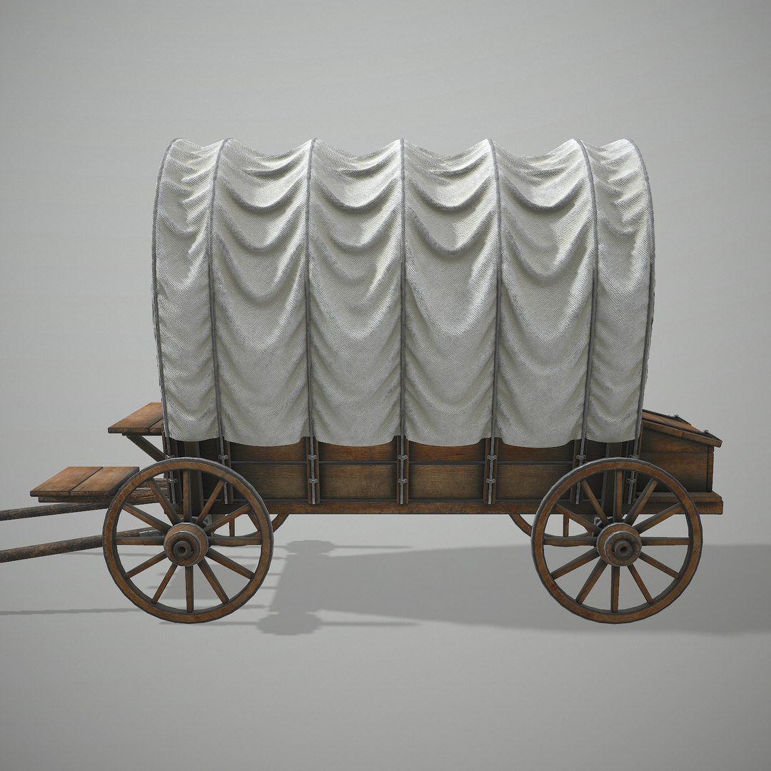 Wooden Covered Cart Modeled 3D Model - TurboSquid 1279293