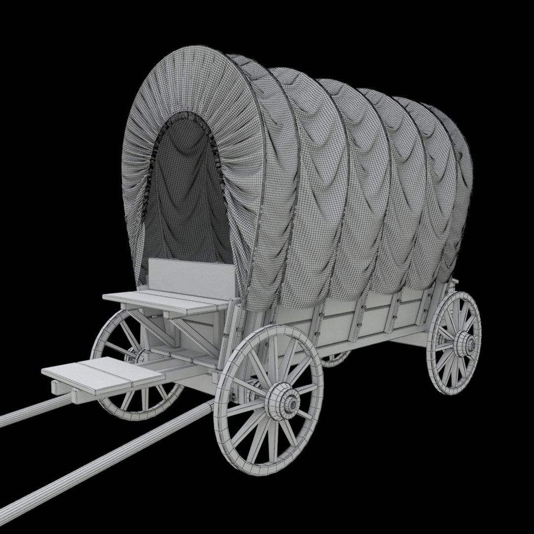 Wooden Covered Cart Modeled 3D Model - TurboSquid 1279293