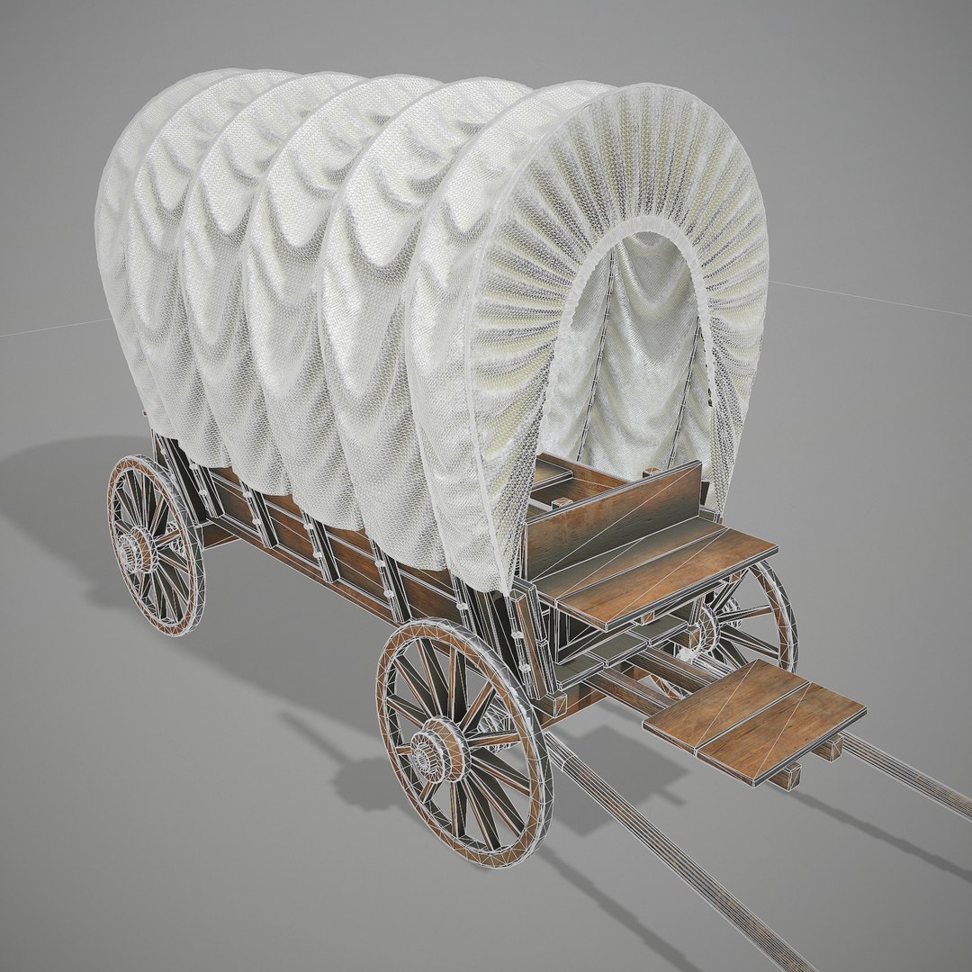 Wooden Covered Cart Modeled 3D Model - TurboSquid 1279293
