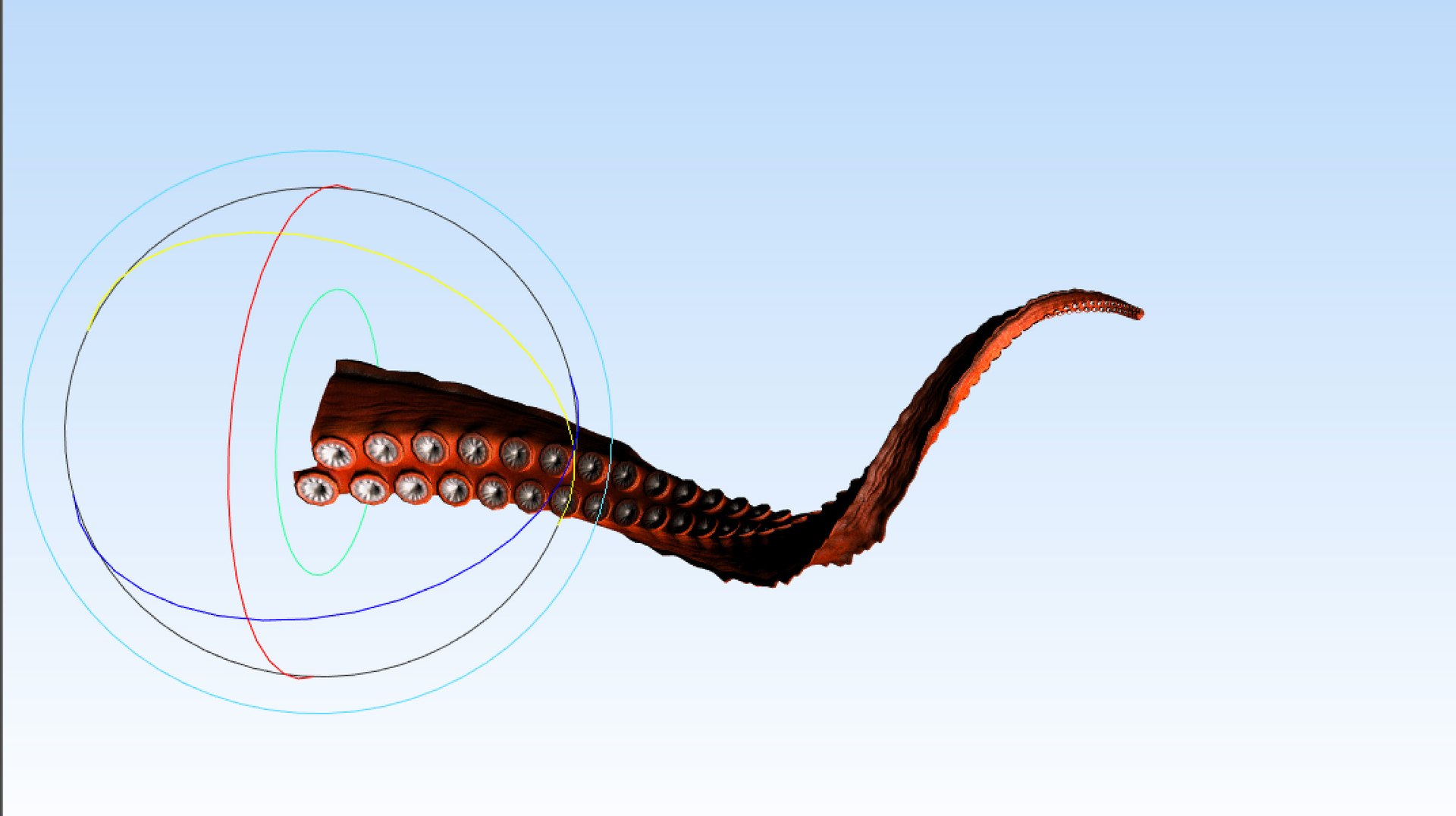 Rigged Tentacle 3d Model