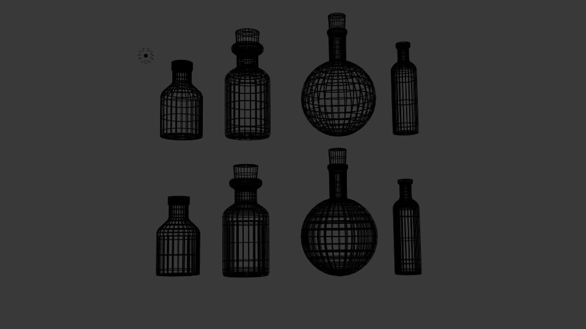 3d Poison Bottles Model