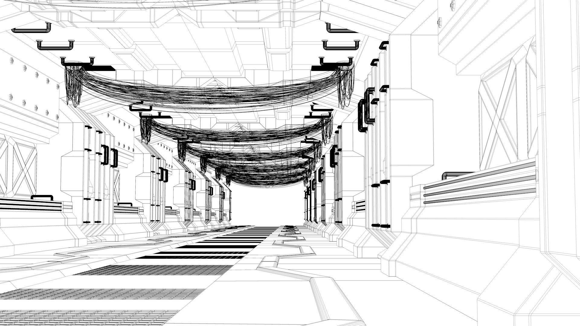 3D Modular SciFi Corridor - TurboSquid 2463897