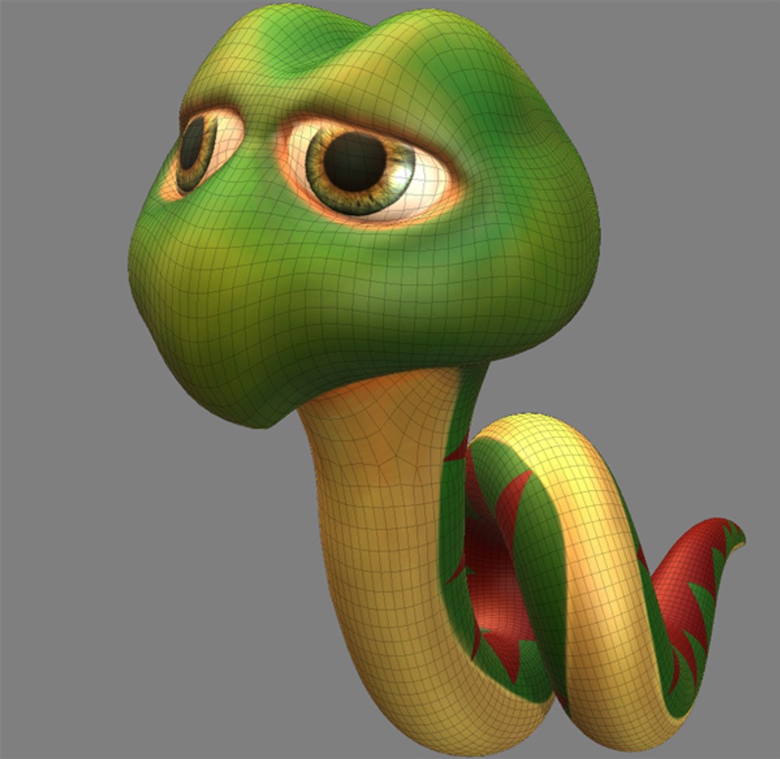 3ds Snake Cartoon