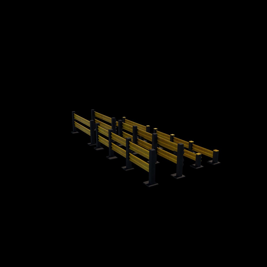 3D Safety Barrier 3D Model - TurboSquid 2413546