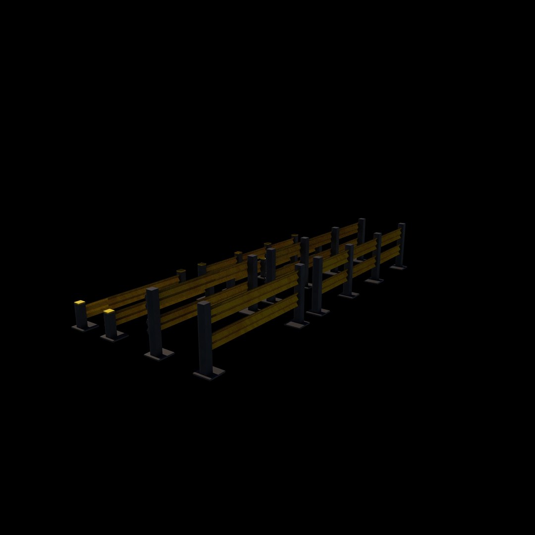 3D Safety Barrier 3D Model - TurboSquid 2413546