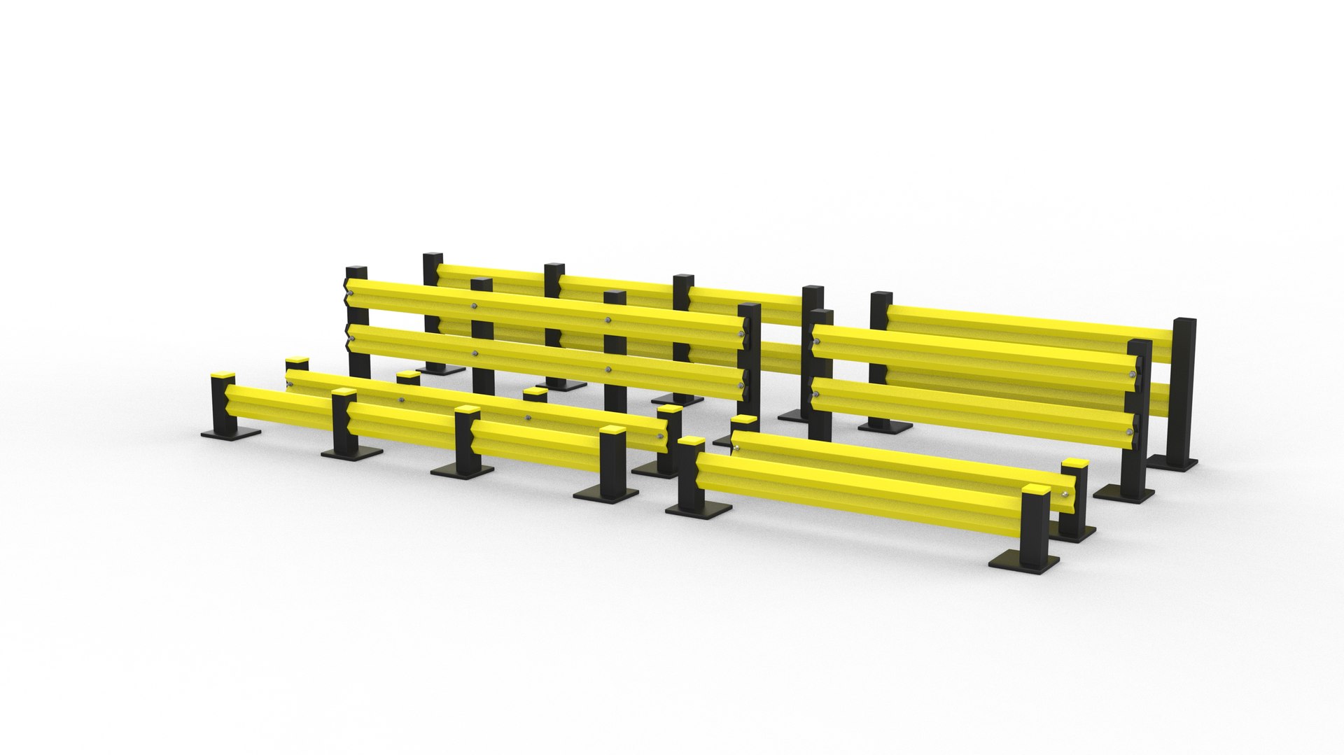 3D Safety Barrier 3D Model - TurboSquid 2413546