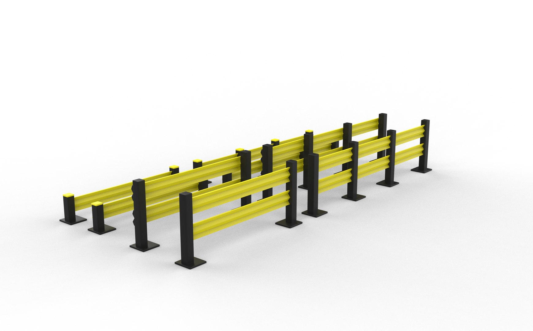 3D Safety Barrier 3D Model - TurboSquid 2413546