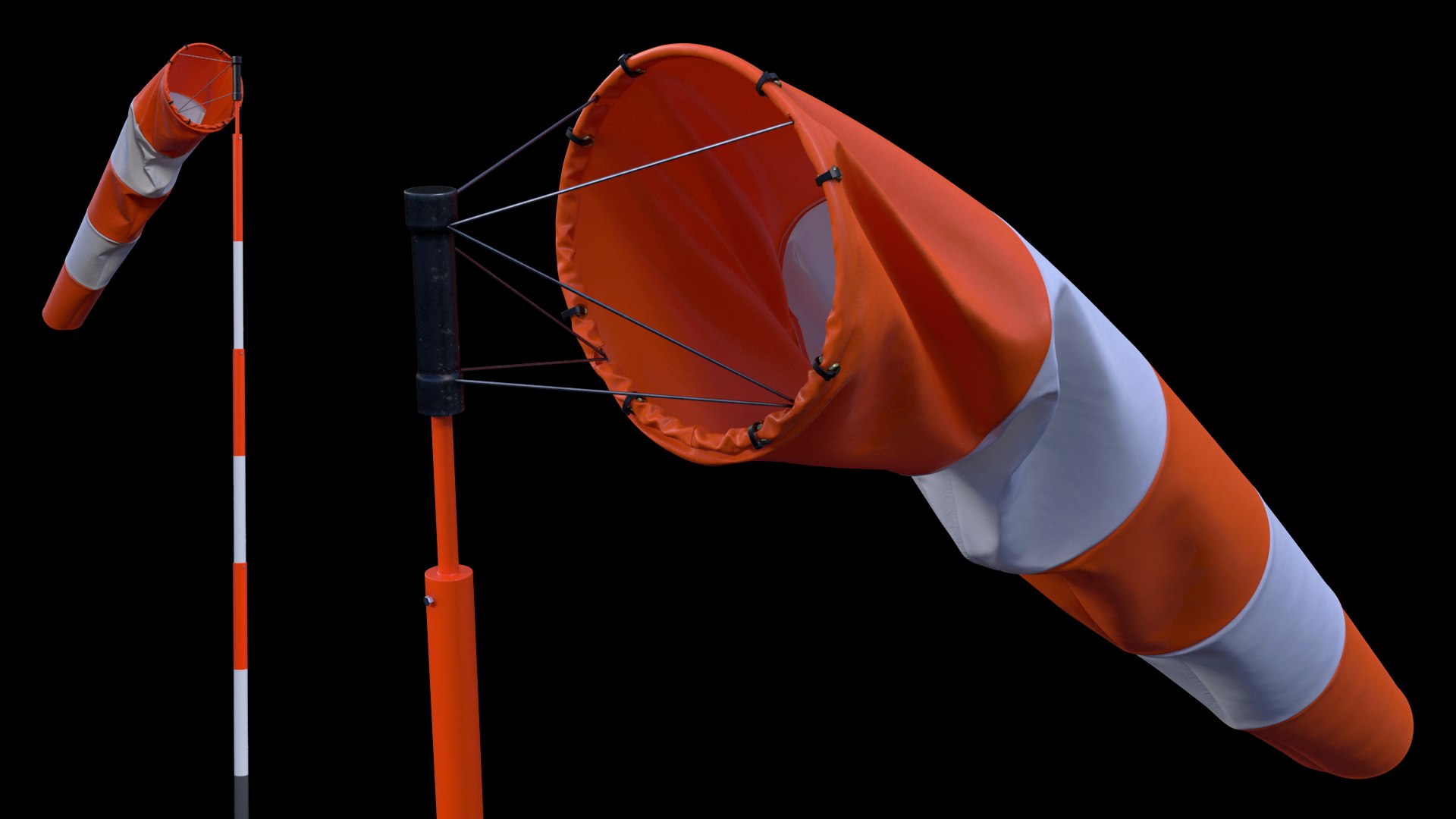 3D Windsock with Wind Speed 3 Knots model - TurboSquid 2026032