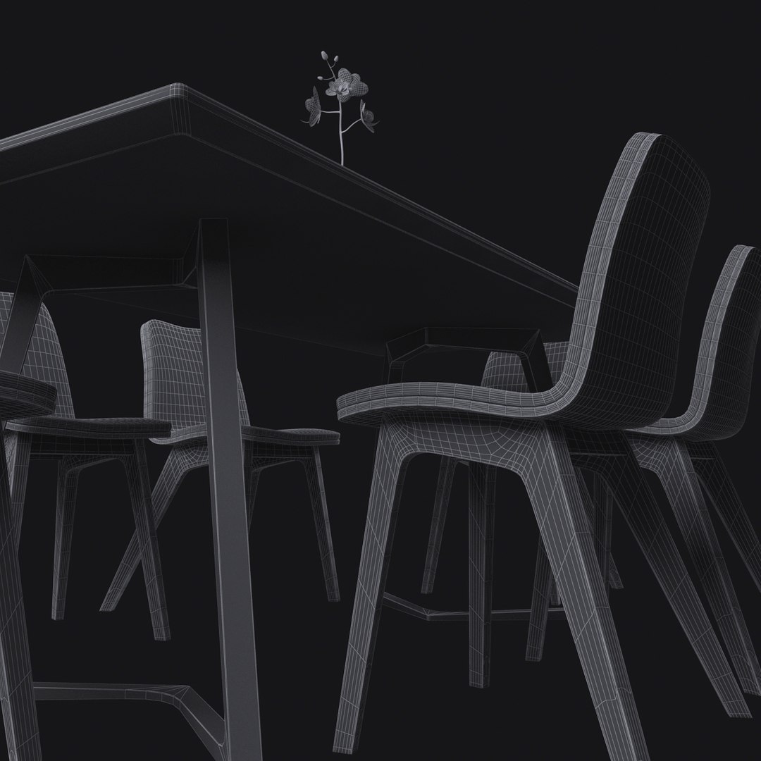 3d C4d Dining Table Set