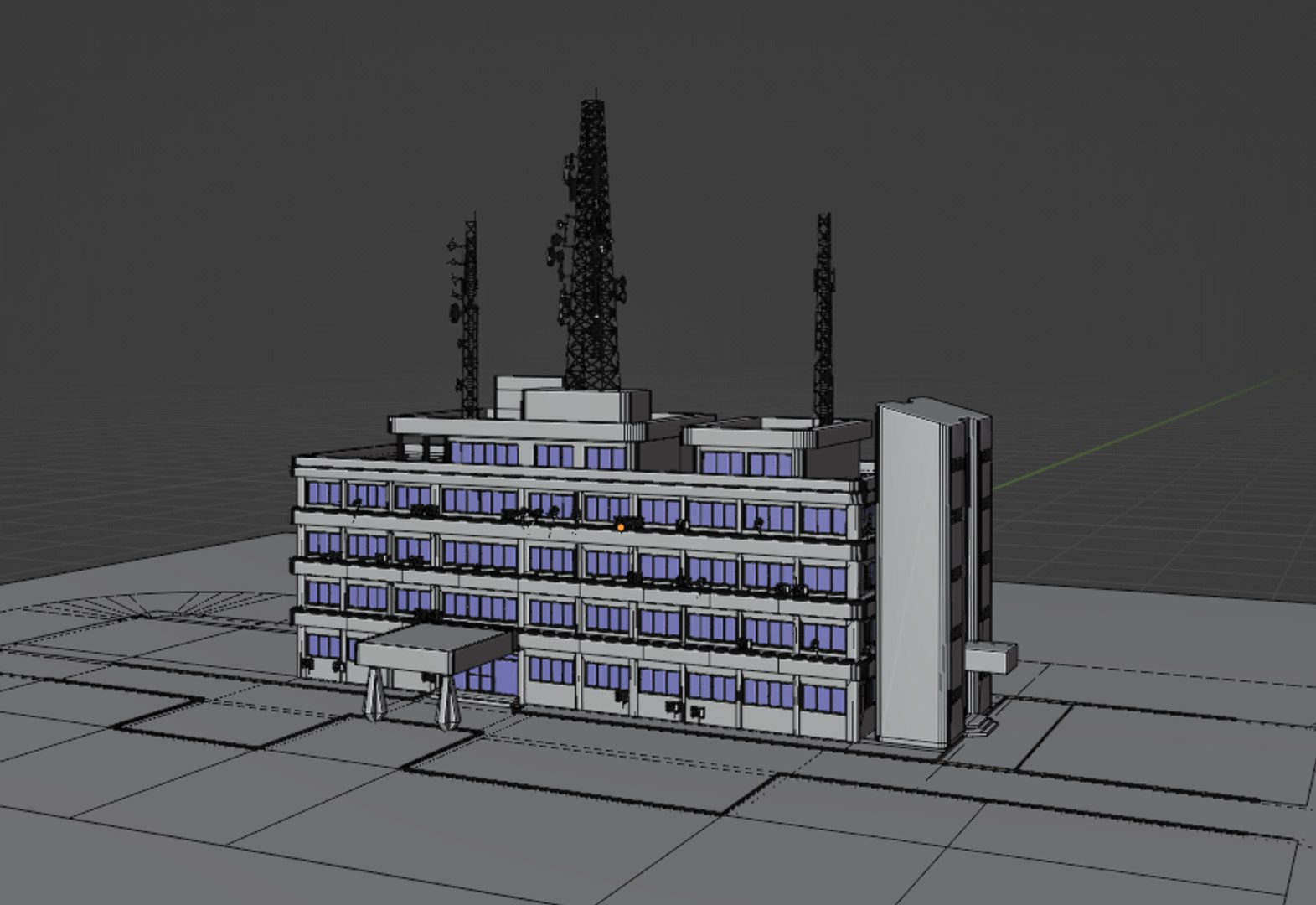3D Modern Multi Story Office Building Model - TurboSquid 2299218