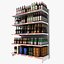 wine shelf 3d model