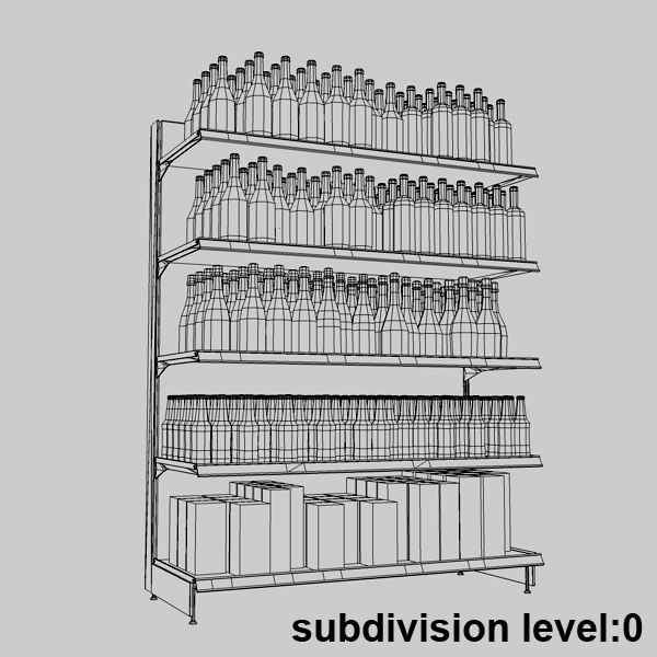 wine shelf 3d model