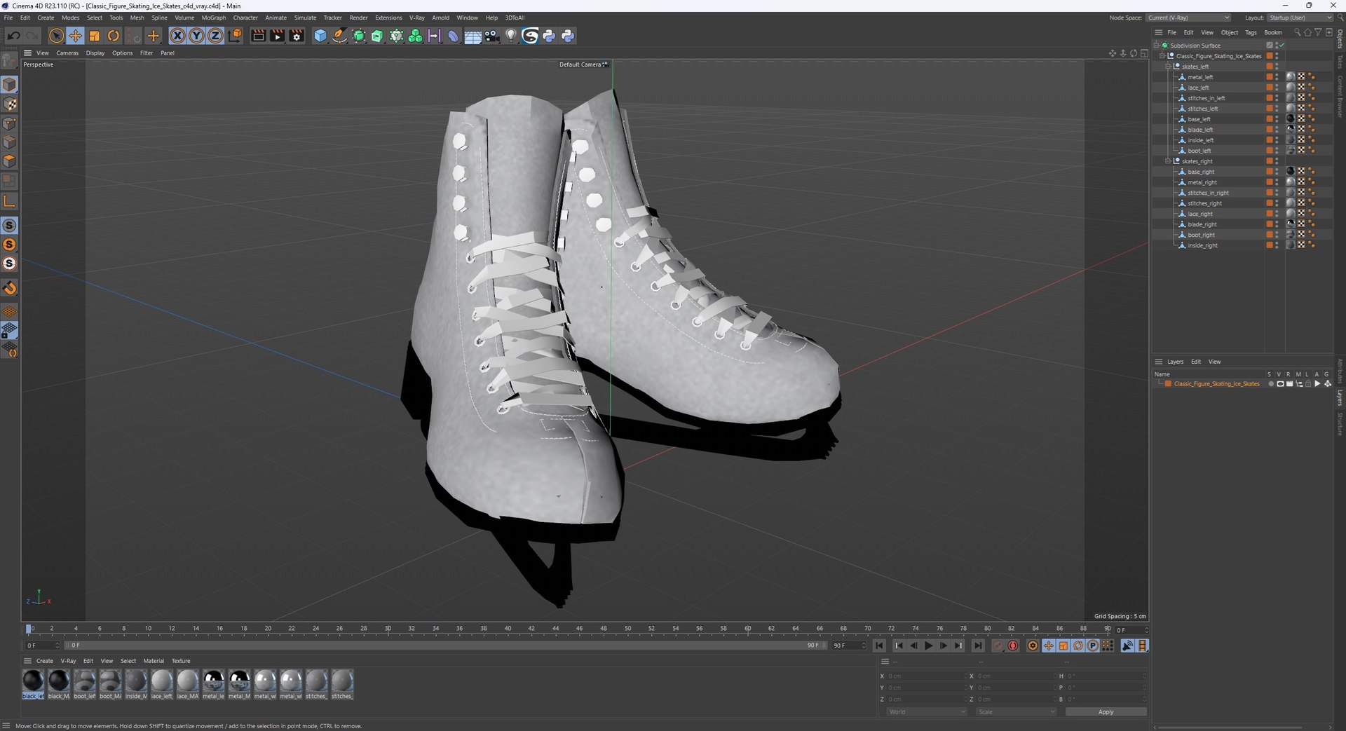 Classic Figure Skating Ice Skates 3D Model - TurboSquid 2322266