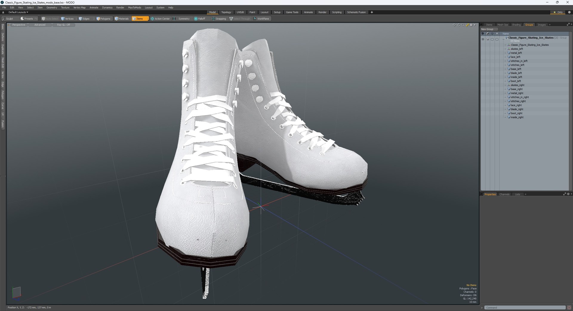 Classic Figure Skating Ice Skates 3D Model - TurboSquid 2322266