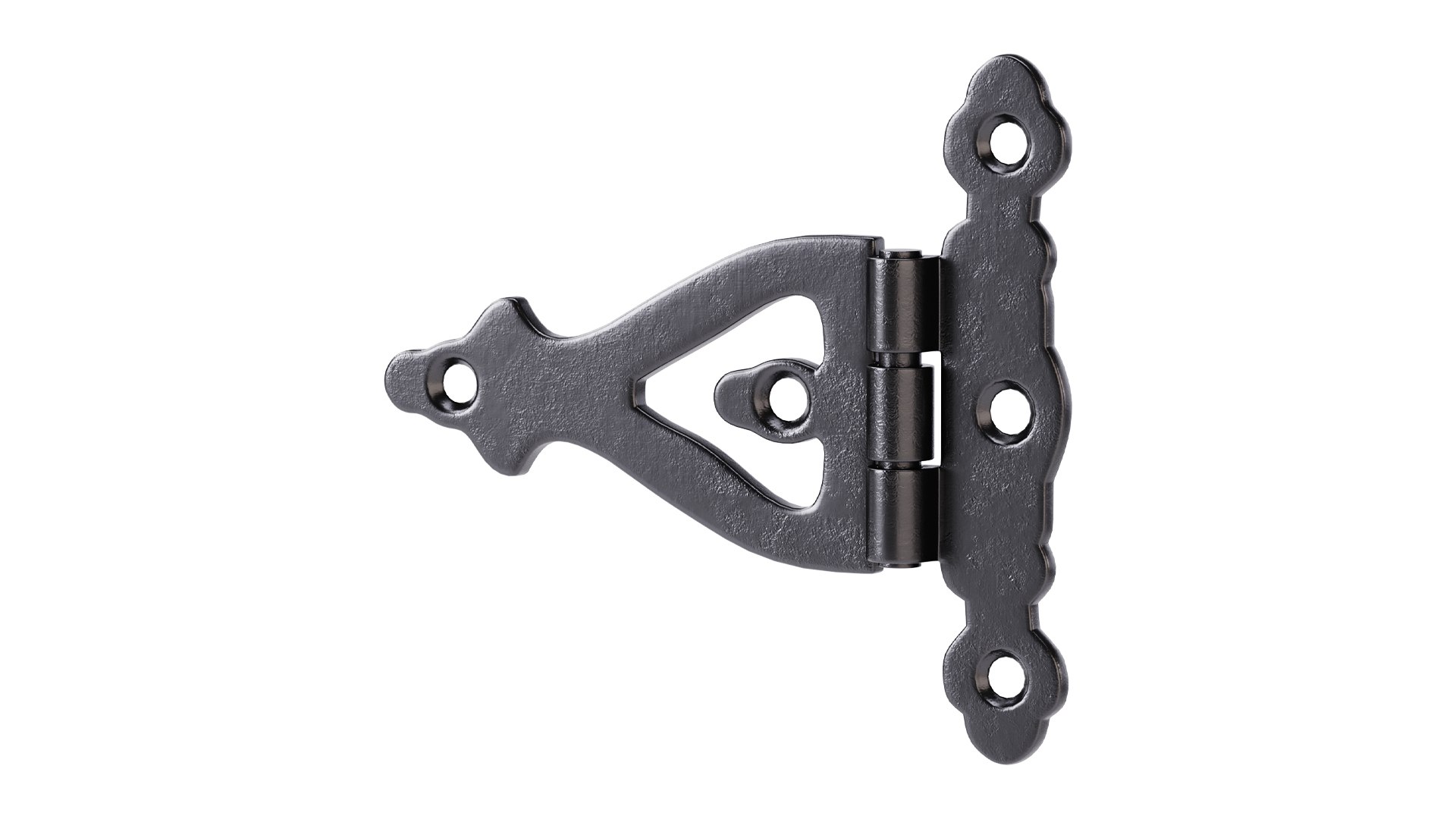 Black Wrought Iron Door Hinges 3D - TurboSquid 2276817