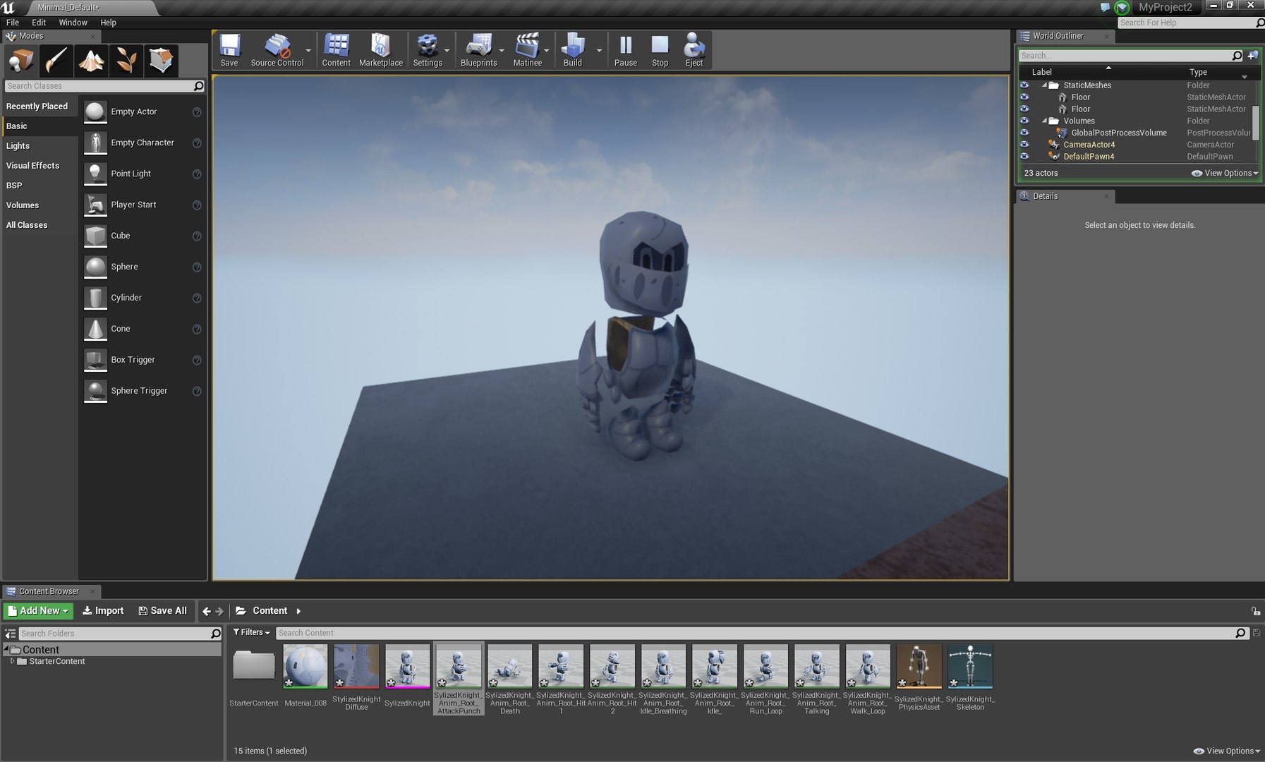 Stylized Knight Animations C4d