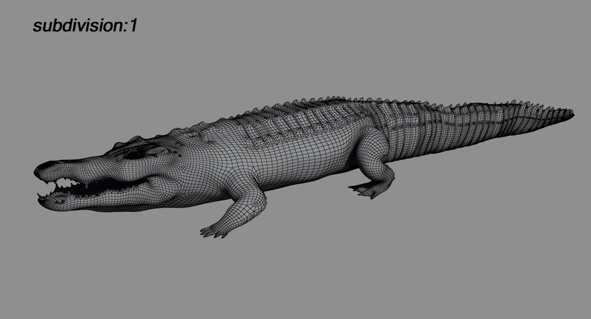 realistic crocodile rigged 3d model