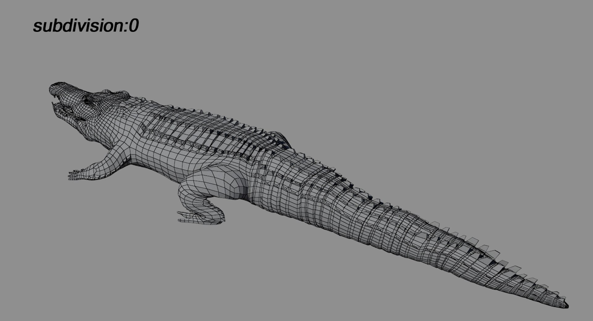 realistic crocodile rigged 3d model