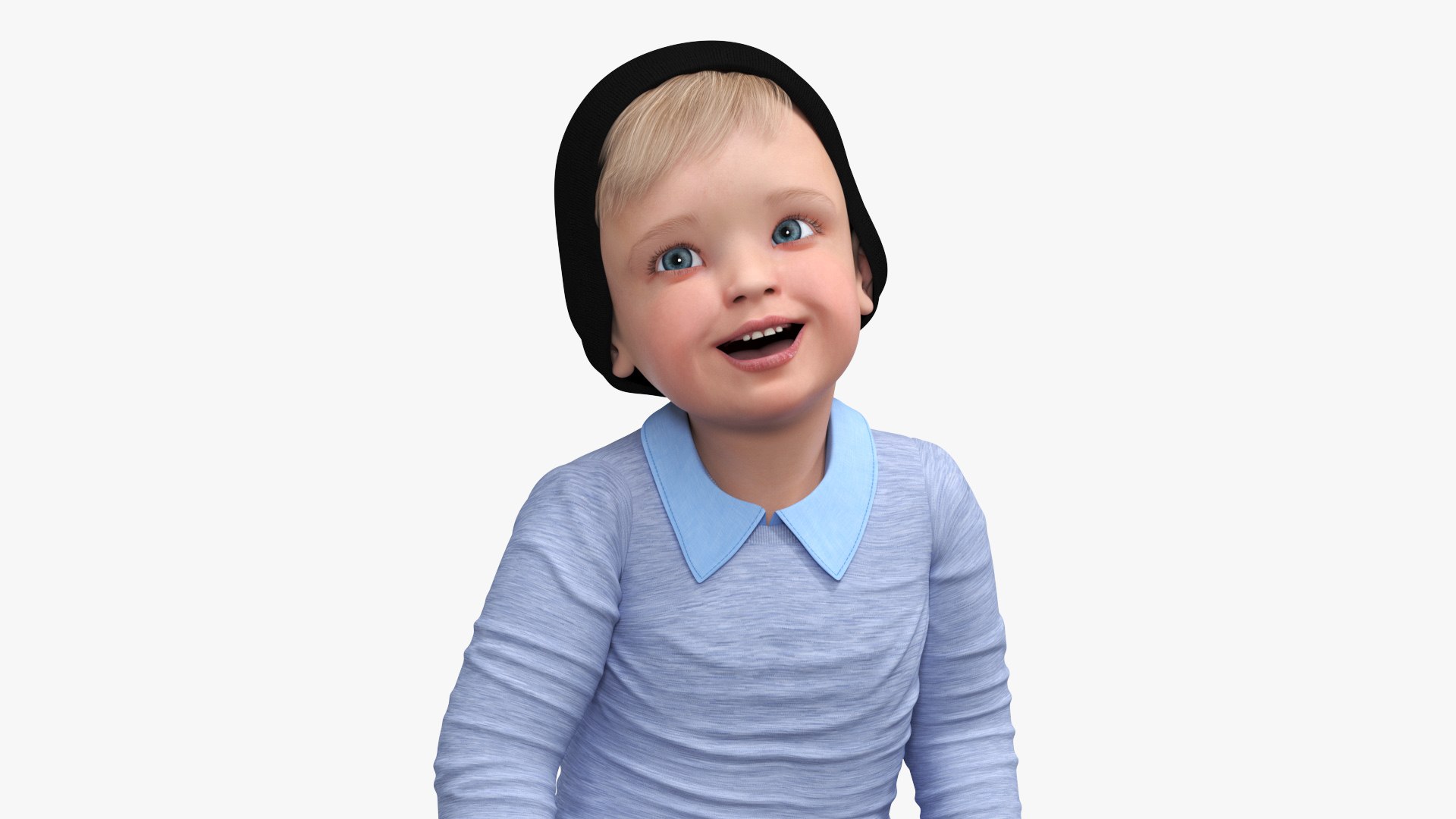 3D Child In Fall Clothes Walking Pose - TurboSquid 2268154
