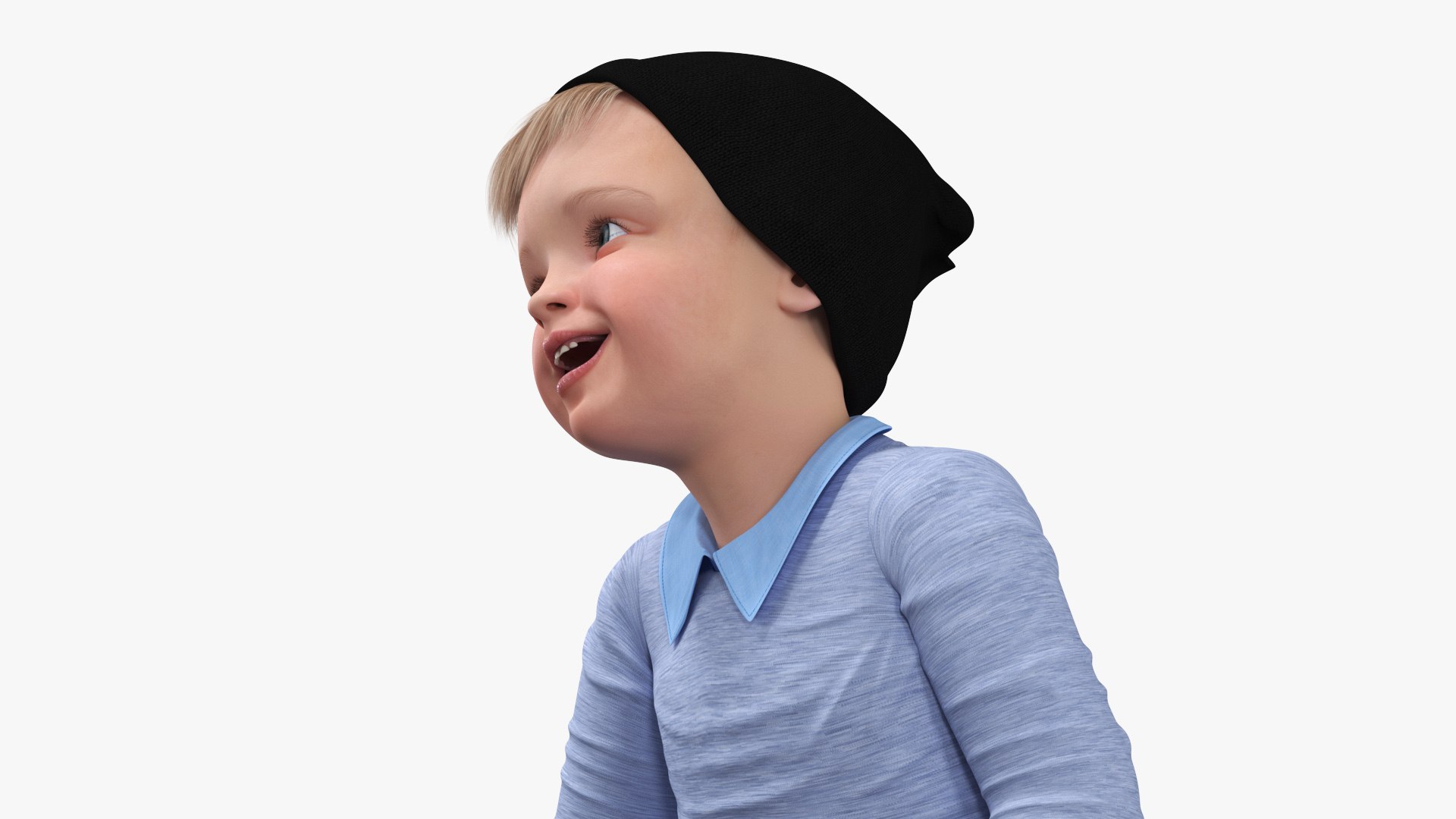3D Child In Fall Clothes Walking Pose - TurboSquid 2268154